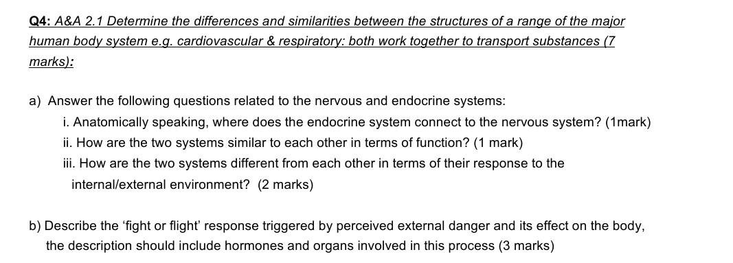 Solved Q4: A\&A 2.1 Determine the differences and | Chegg.com