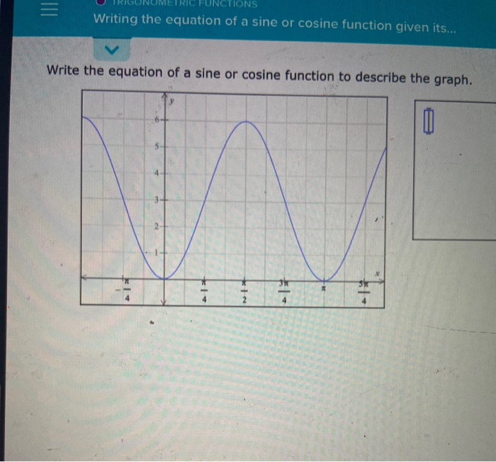 Solved TRIC FUNCTIONS Writing the equation of a sine or | Chegg.com