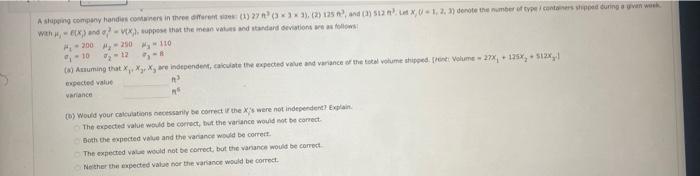 Solved expected value yariance (5) Would your calculations | Chegg.com