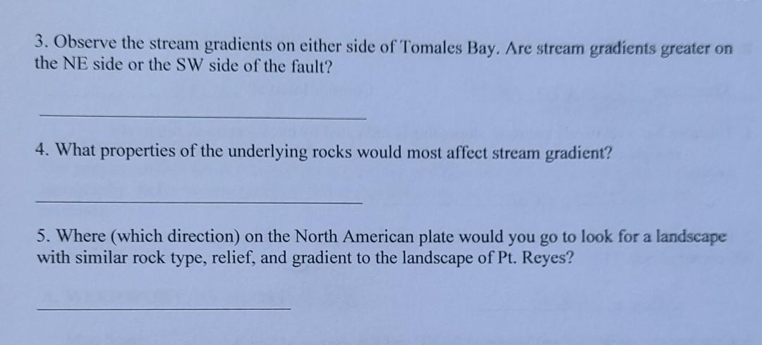 Solved 3. Observe the stream gradients on either side of | Chegg.com