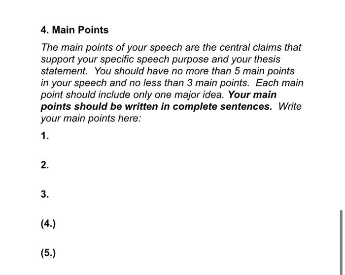 Solved Informative Speech Proposal 1. General Purpose of | Chegg.com
