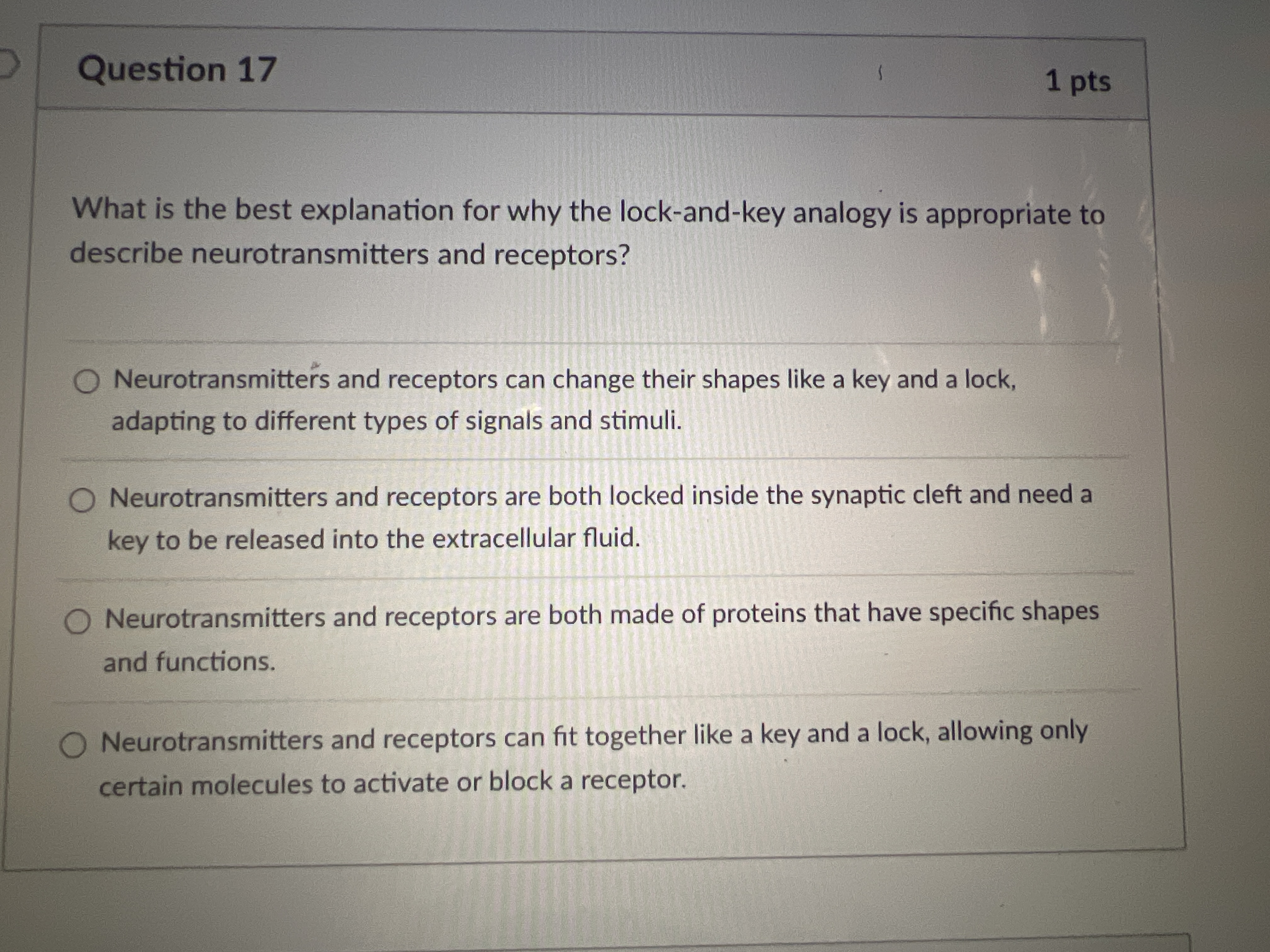 Solved Question 17What is the best explanation for why the | Chegg.com