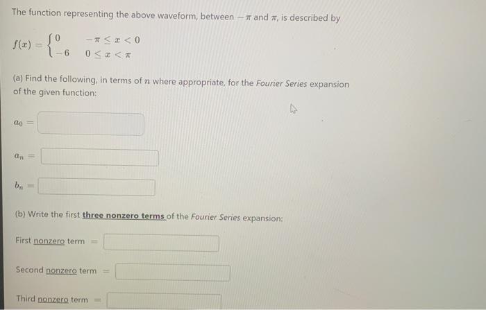Solved Consider the square waveform:The function | Chegg.com