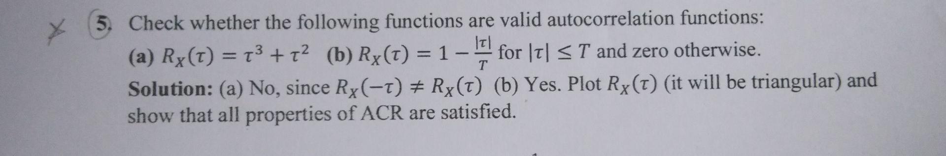 Solved 5. Check whether the following functions are valid | Chegg.com