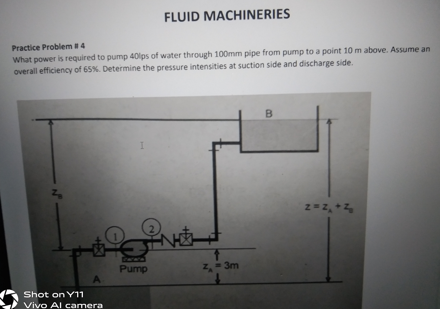 Solved FLUID MACHINERIESPractice Problem# 4What power is | Chegg.com