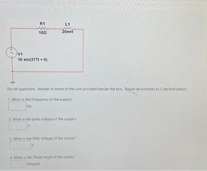 Solved For all questions: Answer in terms of the unit | Chegg.com