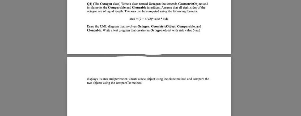 Solved Q4) (The Octugon class) Write a class named Octagon | Chegg.com