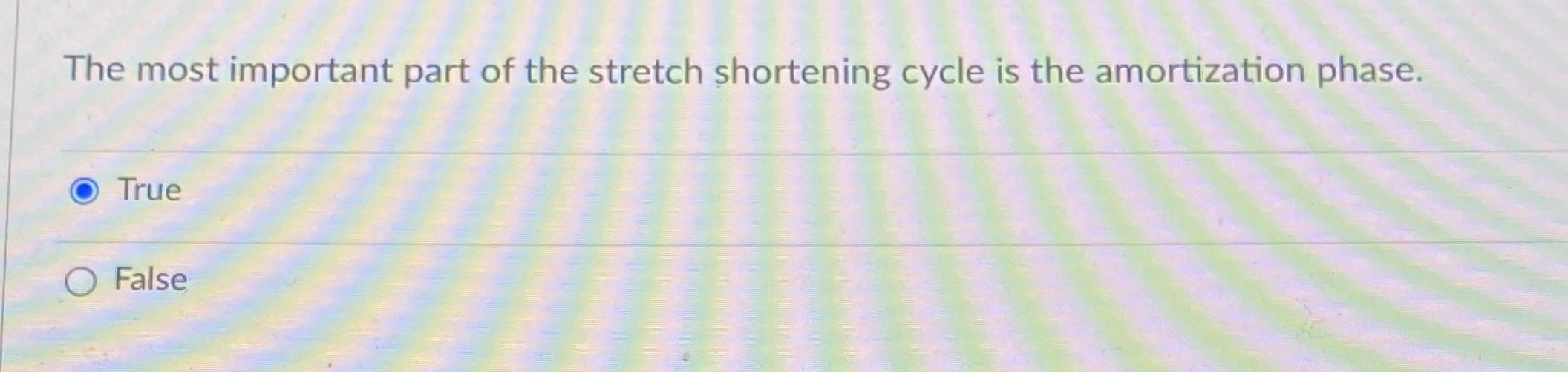 Solved The most important part of the stretch shortening | Chegg.com