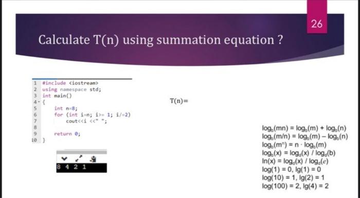 Solved Calculate Tn Using Summation Equation 4177