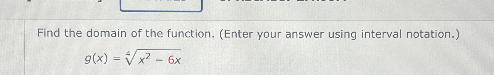 Solved Find the domain of the function. (Enter your answer | Chegg.com
