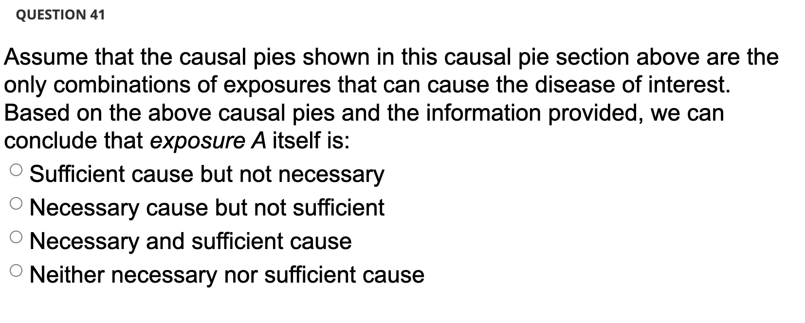 Solved Assume that the causal pies shown in this causal pie | Chegg.com