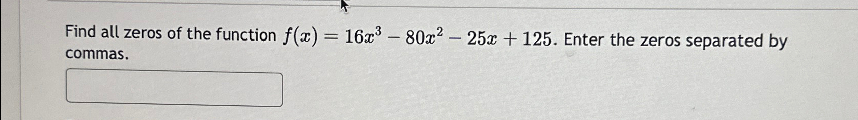 Solved Find all zeros of the function | Chegg.com