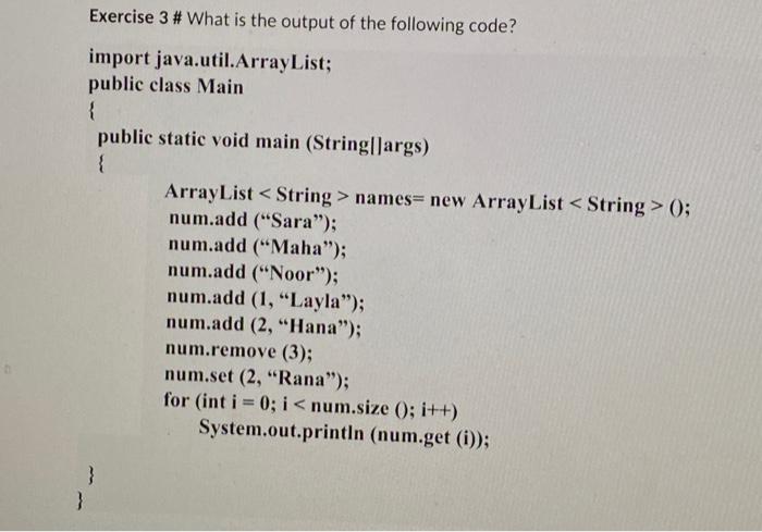 Solved public class Demo \{ public static void main(String[] | Chegg.com