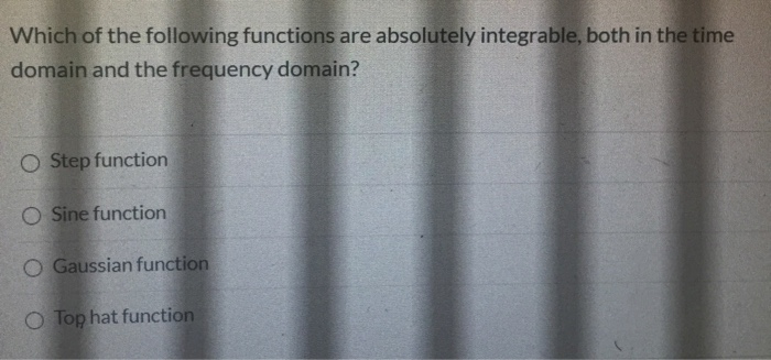Solved Which of the following functions are absolutely | Chegg.com