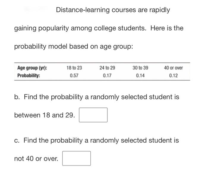 Solved Distance-learning courses are rapidly gaining | Chegg.com