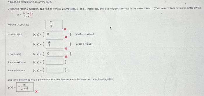 Solved Graph the rational function, and find all vertical | Chegg.com