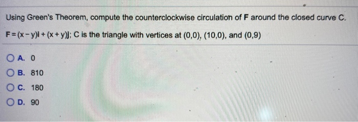 Solved Using Green's Theorem, compute the counterclockwise | Chegg.com