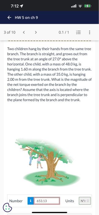 Solved Two children hang by their hands from the same tree | Chegg.com