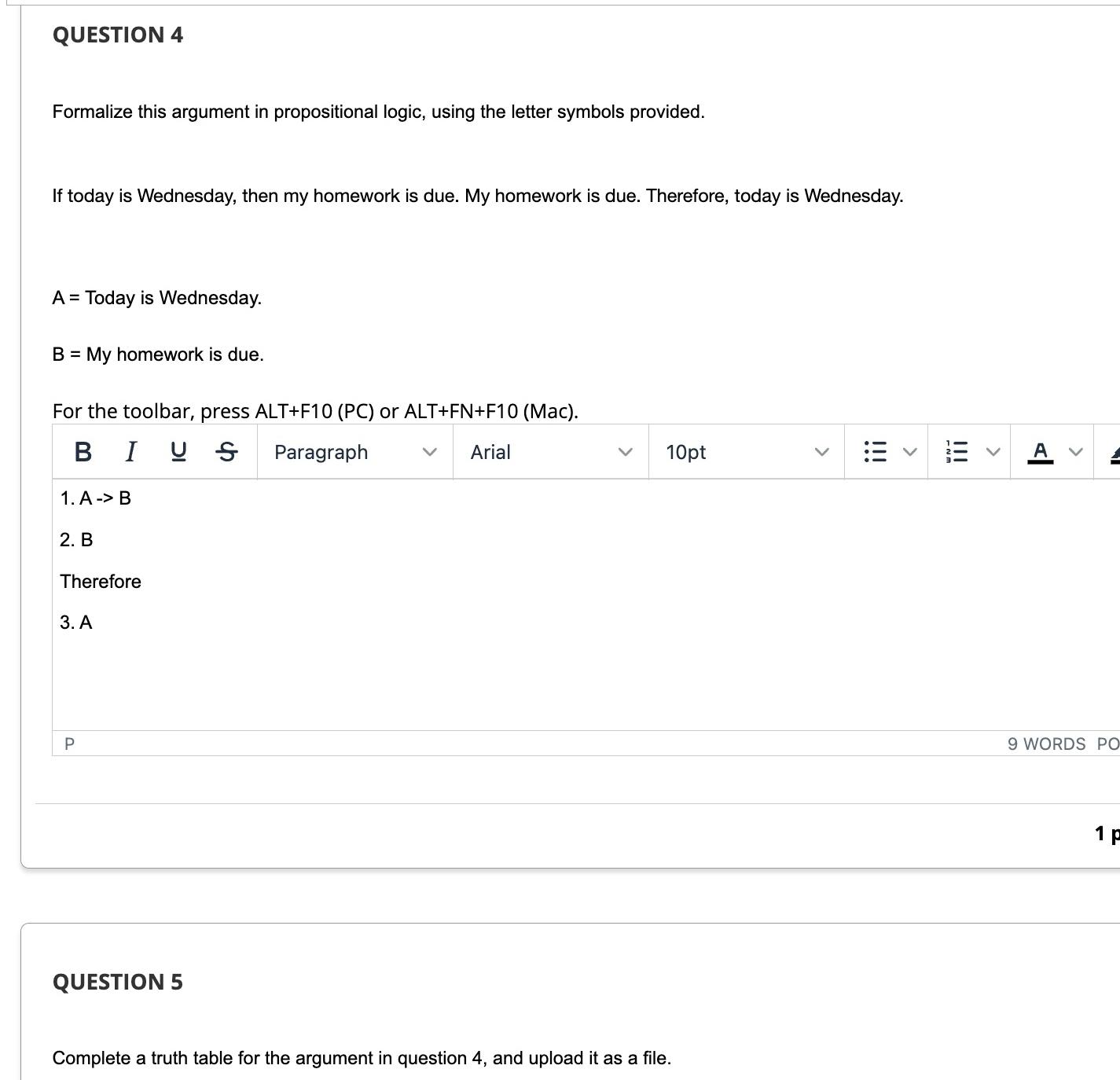 Solved Question 4formalize This Argument In Propositional 9404