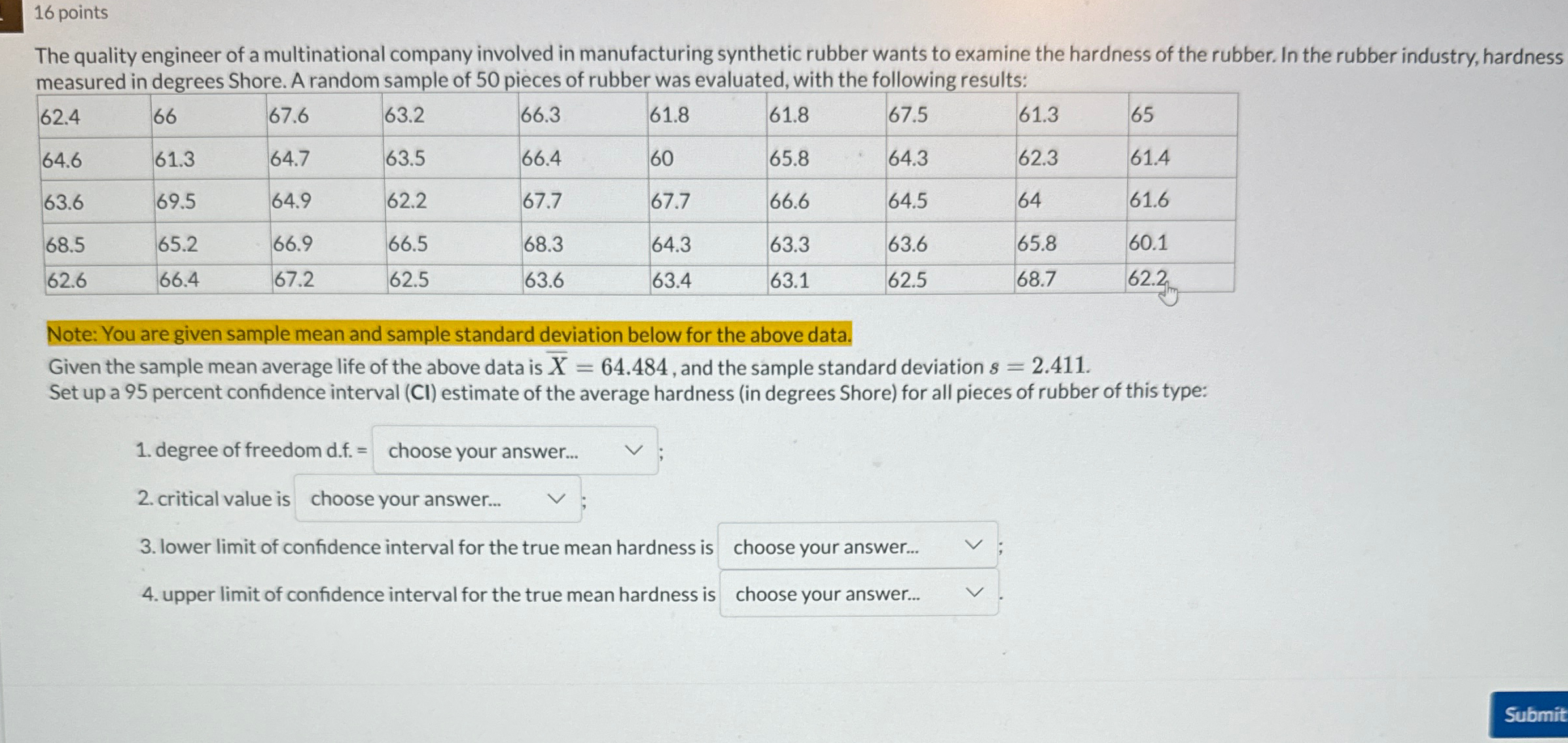 Solved 5 ﻿pointsSuppose the response time of a server | Chegg.com