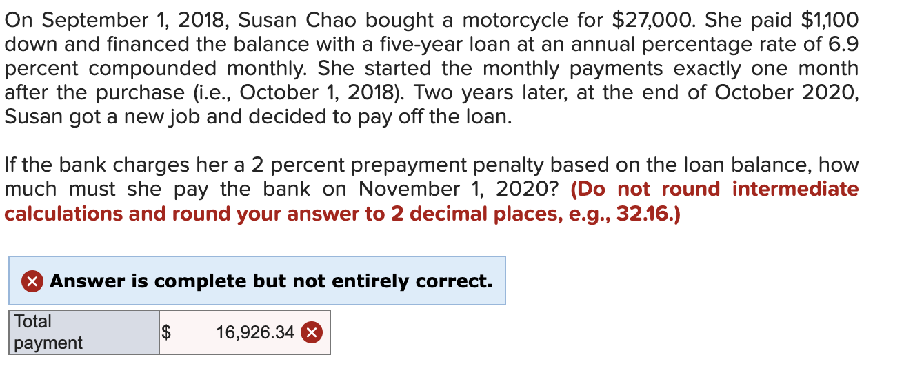 Solved On September 1,2018 , ﻿Susan Chao bought a motorcycle | Chegg.com