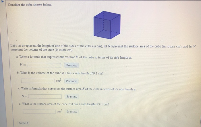 Solved Consider the cube shown below. Let's let a represent | Chegg.com