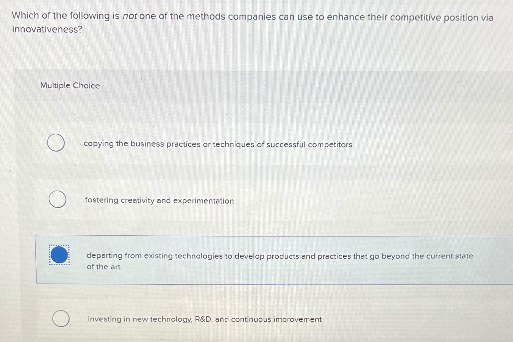 Solved Which of the following is not one of the methods | Chegg.com