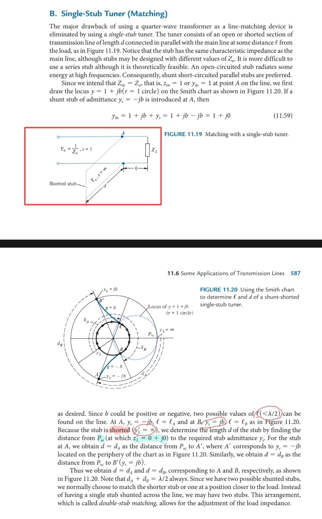 Solved B. Single-Stub Tuner (Matching) The major drawback of | Chegg.com