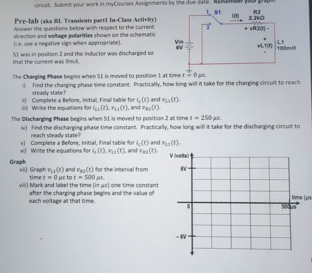 Solved circuit. Submit your work in myCourses Assignments by | Chegg.com