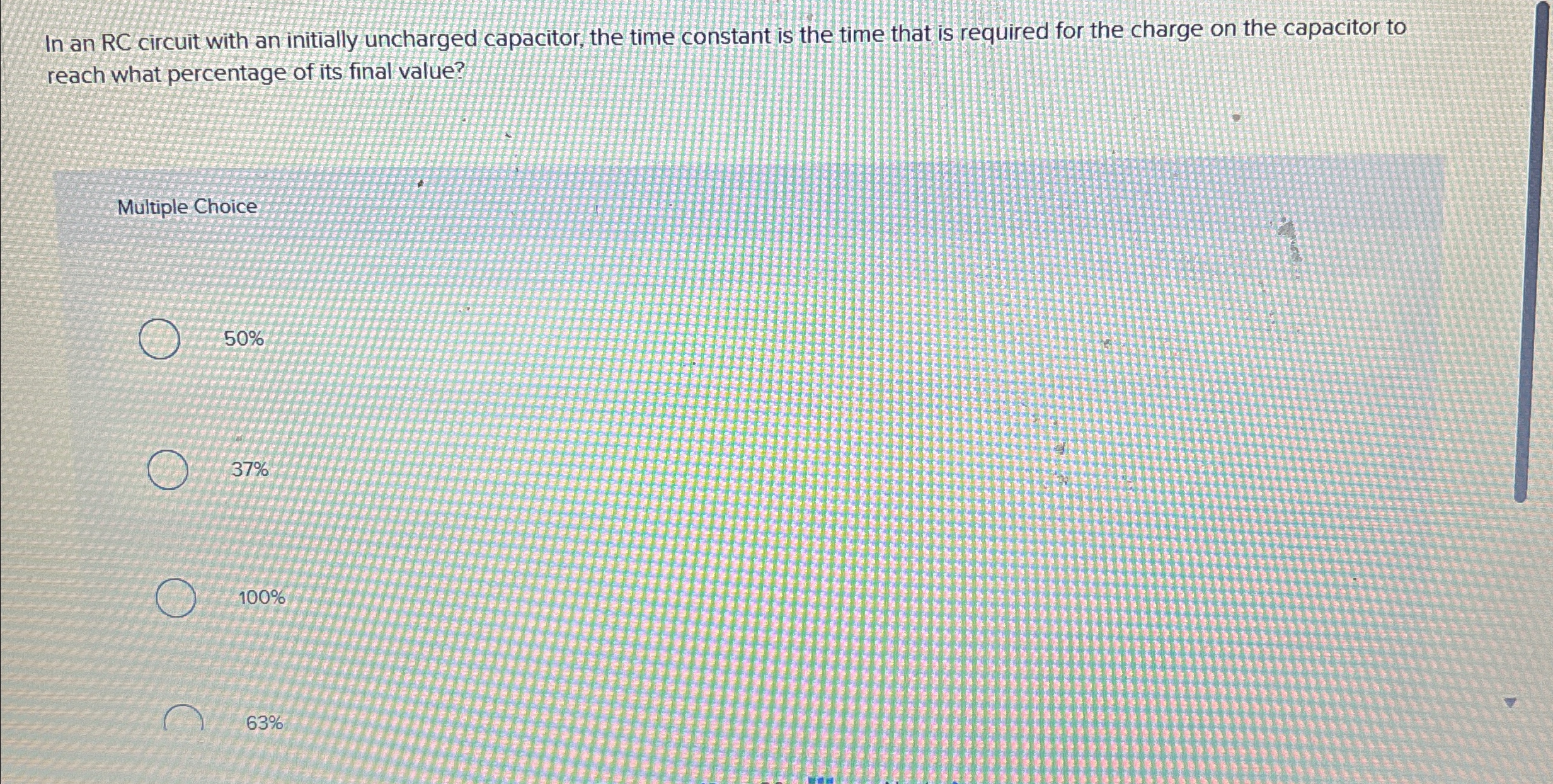 In an RC circuit with an initially uncharged | Chegg.com