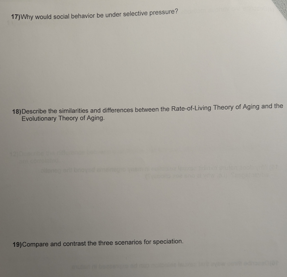 Solved Why would social behavior be under selective | Chegg.com