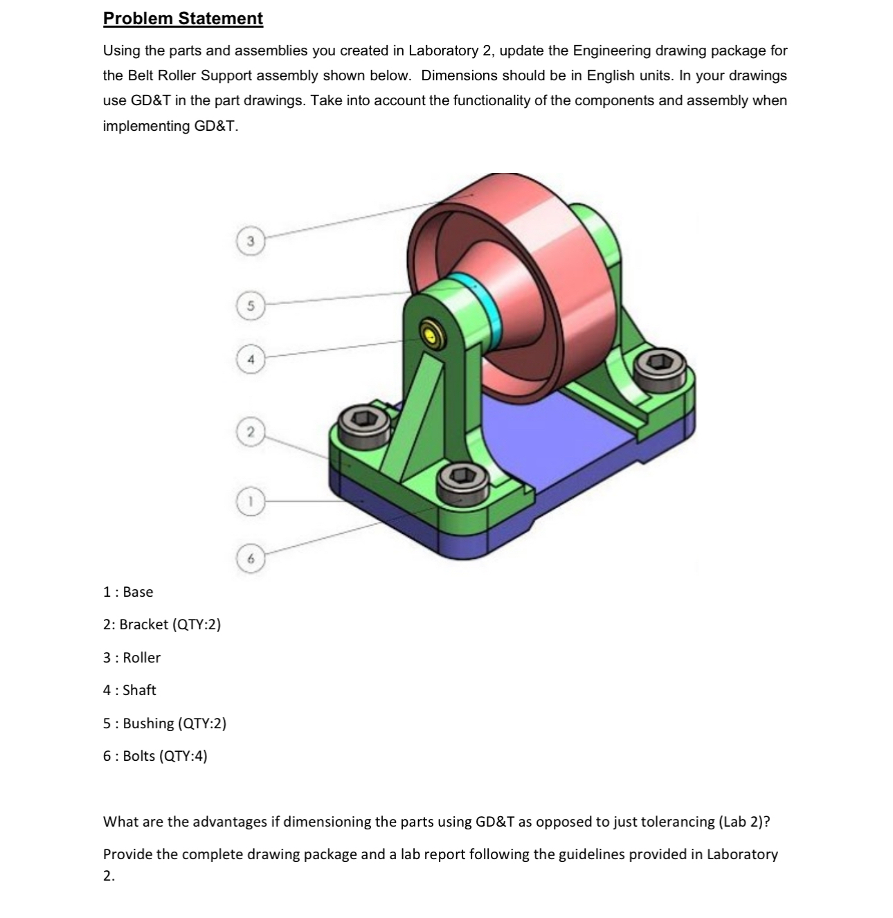 Solved Problem StatementUsing the parts and assemblies you | Chegg.com