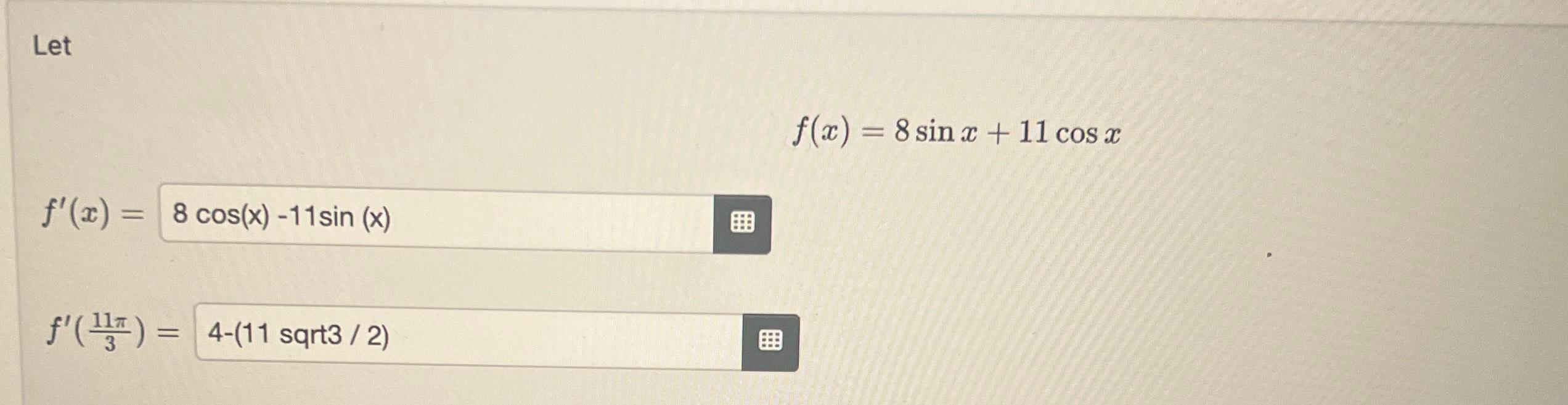 Solved Letf'(x)= | Chegg.com
