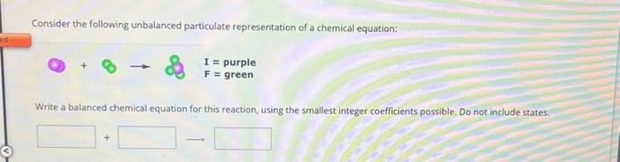 Solved Consider the following unbalanced particulate | Chegg.com