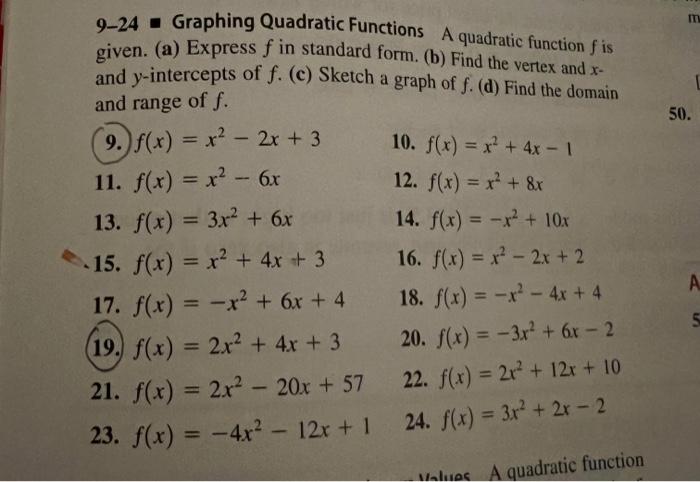 Solved 5-8 - Graphs of Quadratic Functions The graph of a | Chegg.com