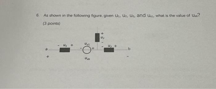 Solved 5. As shown in the following figure, given U1,U2,U3, | Chegg.com