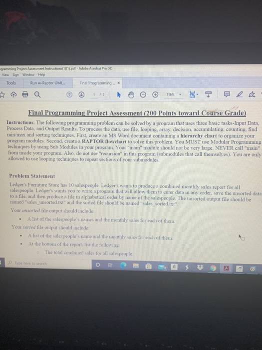 gramming Project Assessment Instructions()(1).pdf - | Chegg.com