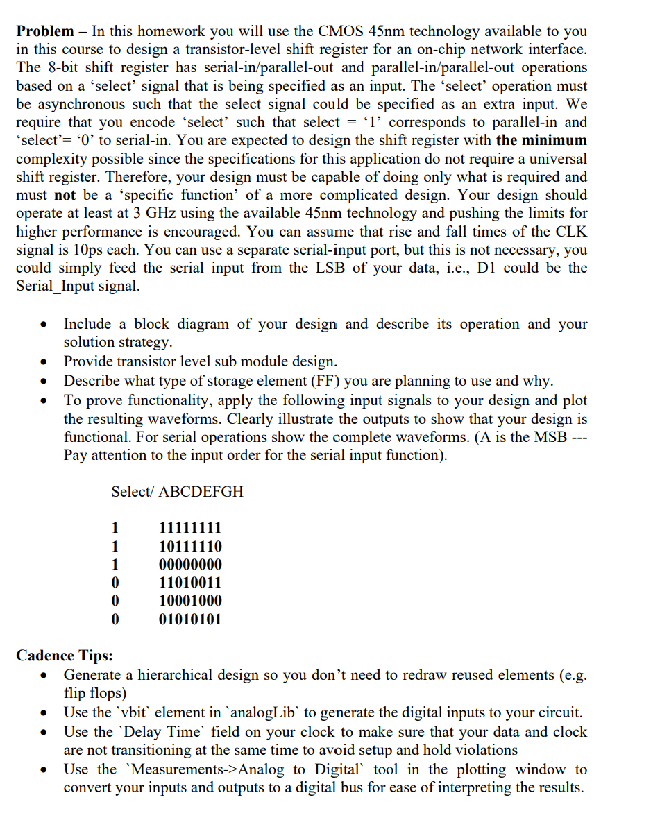 Solved Problem - ﻿In this homework you will use the CMOS | Chegg.com
