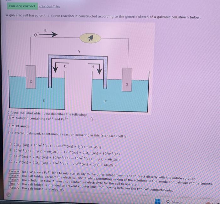 A Galvanic Cell Based On The Above Reaction Is