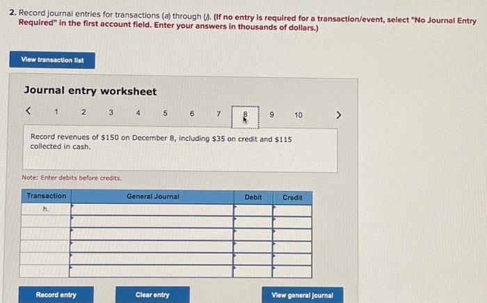 Solved 2. Record journal entries for transactions (a) | Chegg.com