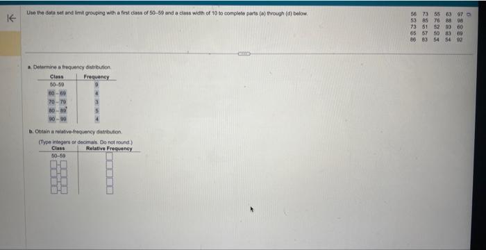 Solved Use The Data Set And Limit Grouping With A First 