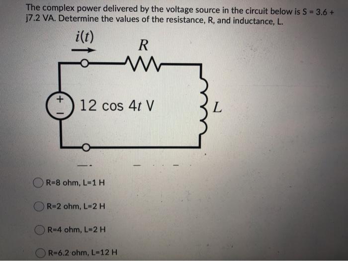 Solved The complex power delivered by the voltage source in | Chegg.com