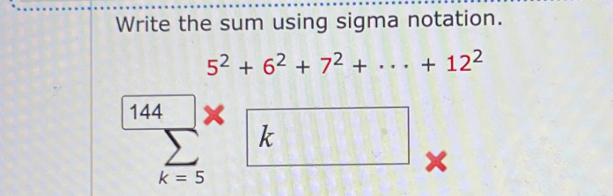 Solved Write the sum using sigma | Chegg.com