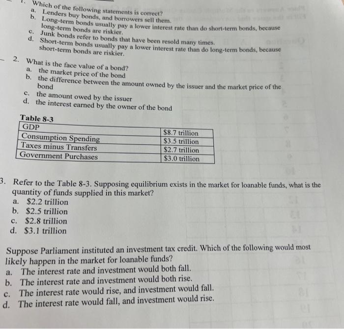 Solved Which of the following statements is correct? a. | Chegg.com