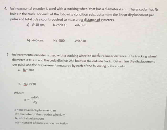 Solved 1. Determine the rpm measured by each of the | Chegg.com