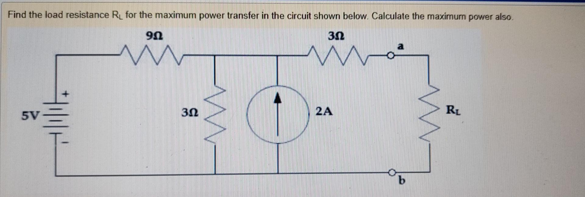 Solved Find the load resistance Rę for the maximum power | Chegg.com