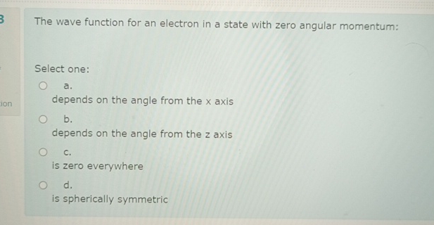 Solved The wave function for an electron in a state with | Chegg.com