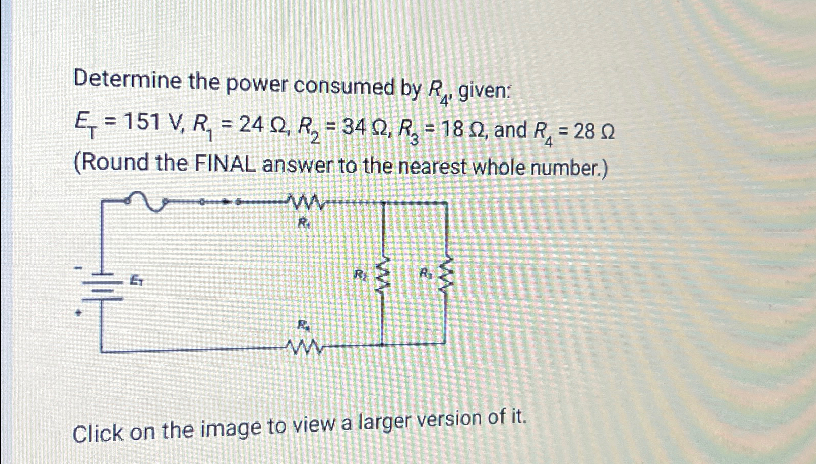 Solved Determine the power consumed by R4 | Chegg.com