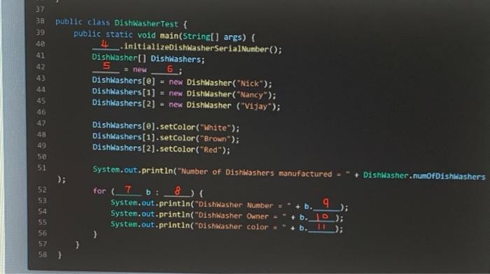 Solved Replace the following placeholders with Java code | Chegg.com