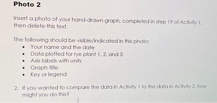 Insert a photo of your hand-drawn graph, completed in | Chegg.com